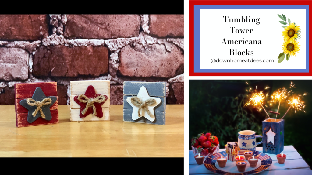 Tumbling Tower Americana Blocks - Down Home at Dee’s